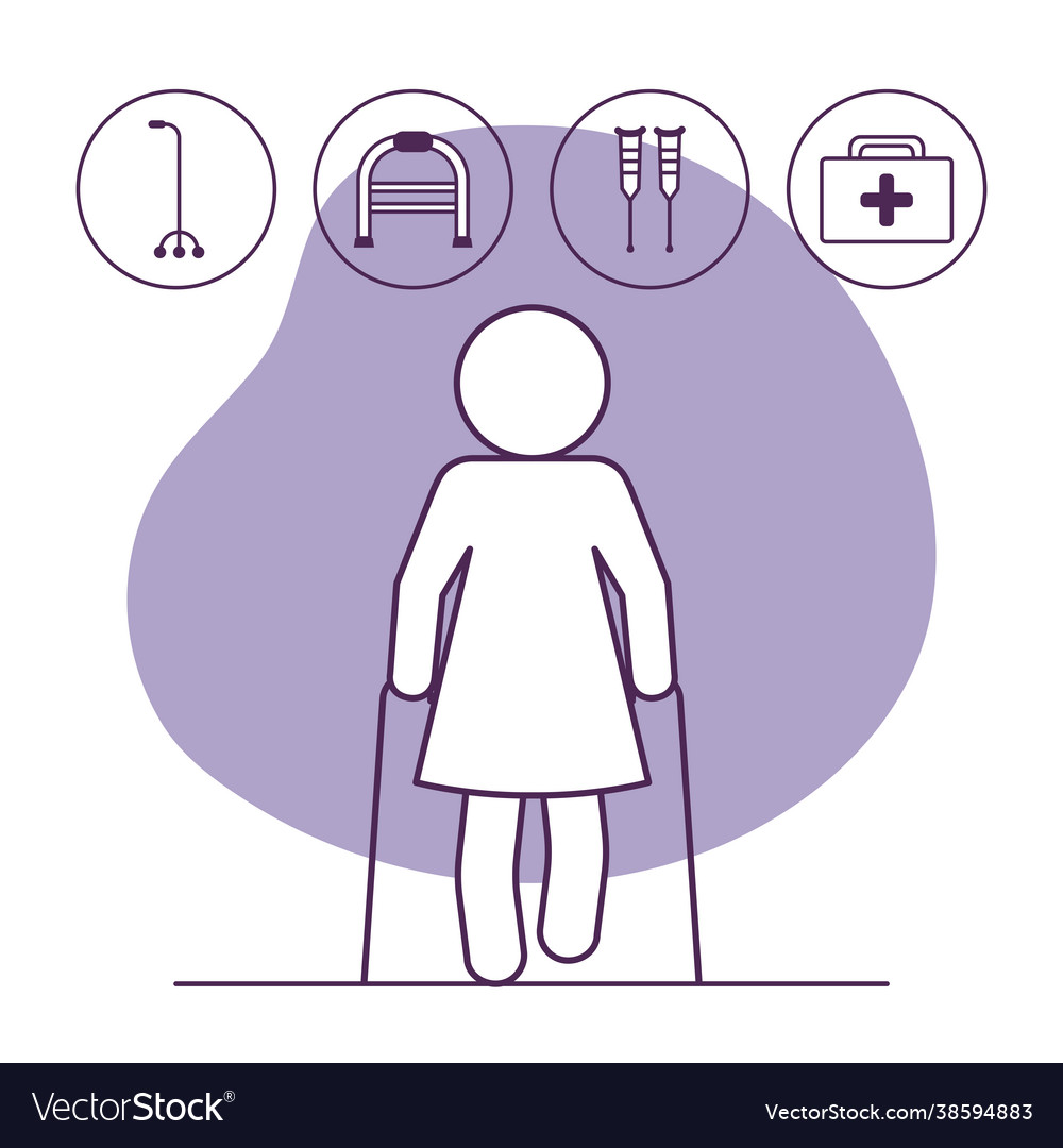 Five disabled accessibility items Royalty Free Vector Image