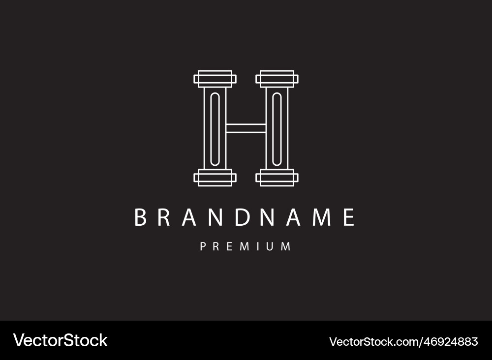 Letter h law firm Royalty Free Vector Image - VectorStock