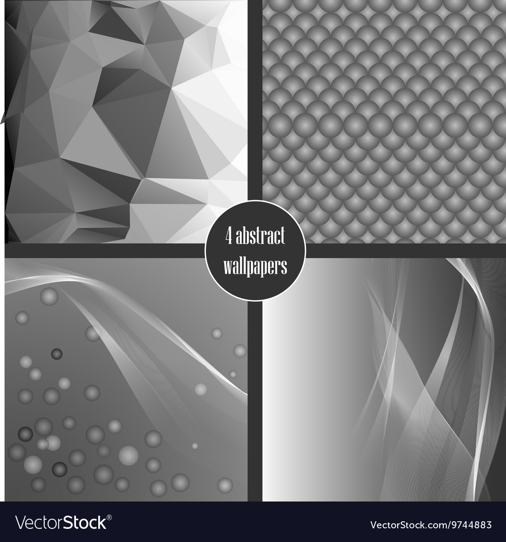 Set gray abstract Royalty Free Vector Image - VectorStock