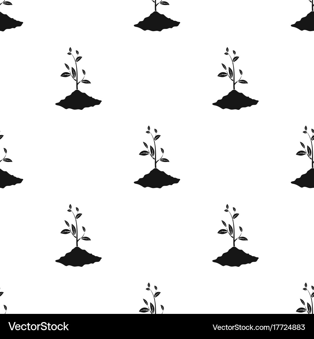 Sprout icon in black style isolated on white Vector Image