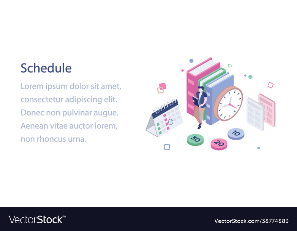 Study schedule Royalty Free Vector Image - VectorStock