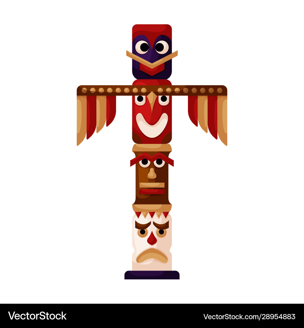 Totem iconcartoon icon isolated Royalty Free Vector Image