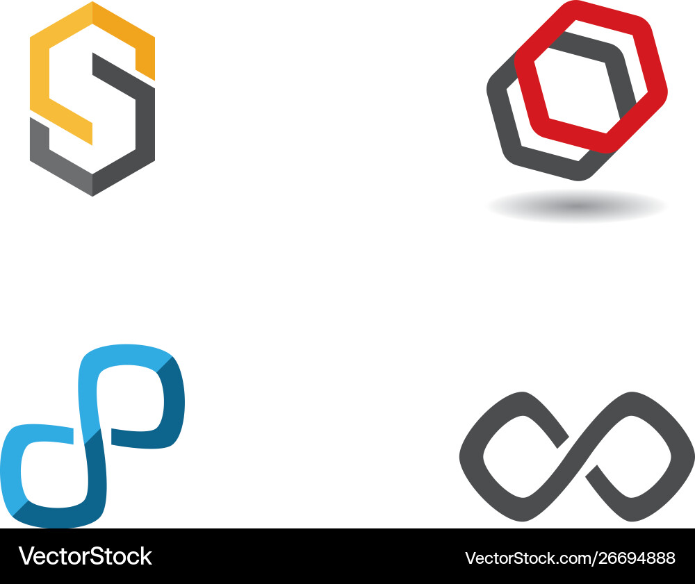 Business corporate abstract unity logo design Vector Image