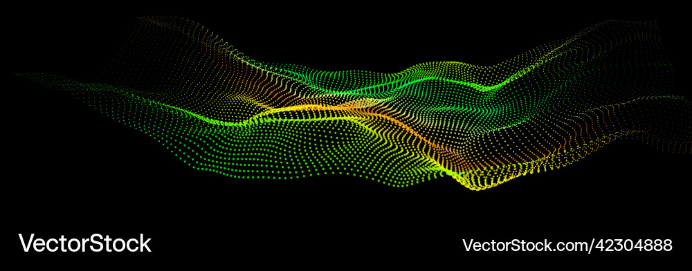 Deep data as part of big point wave ui hud Vector Image