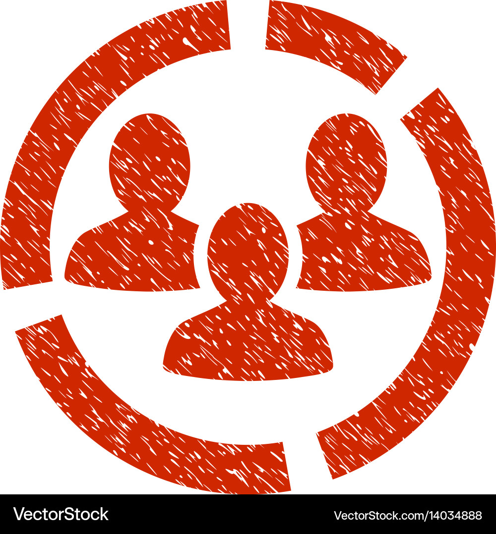 Demography diagram grunge icon Royalty Free Vector Image