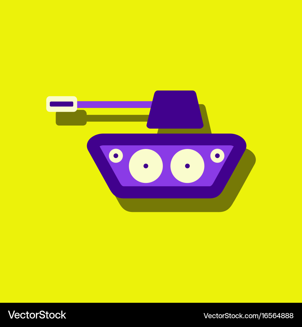 Flat icon design collection military tank Vector Image