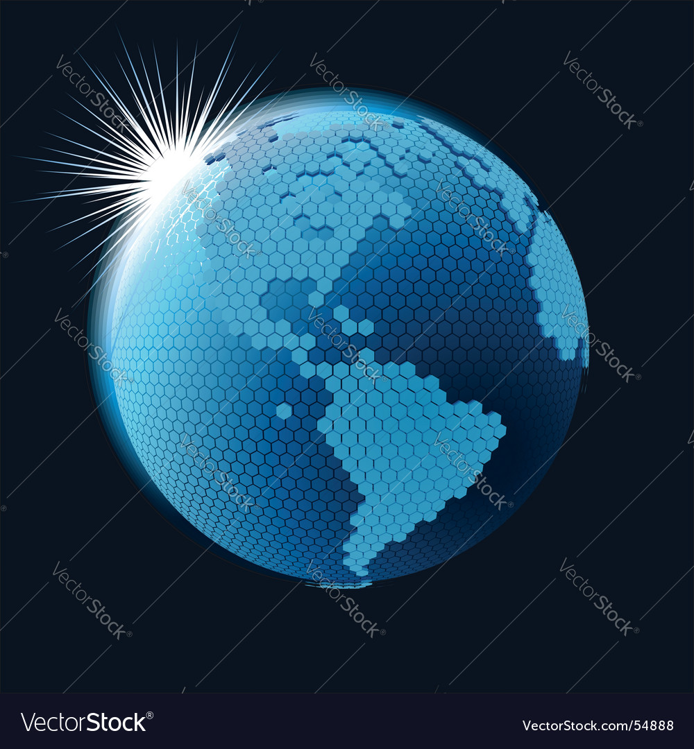 Global cellular network theme Royalty Free Vector Image