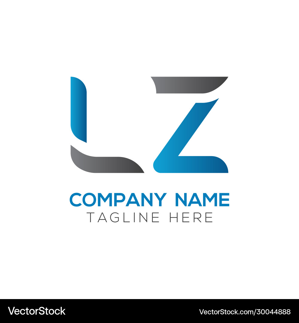 Initial lz letter business logo design template Vector Image