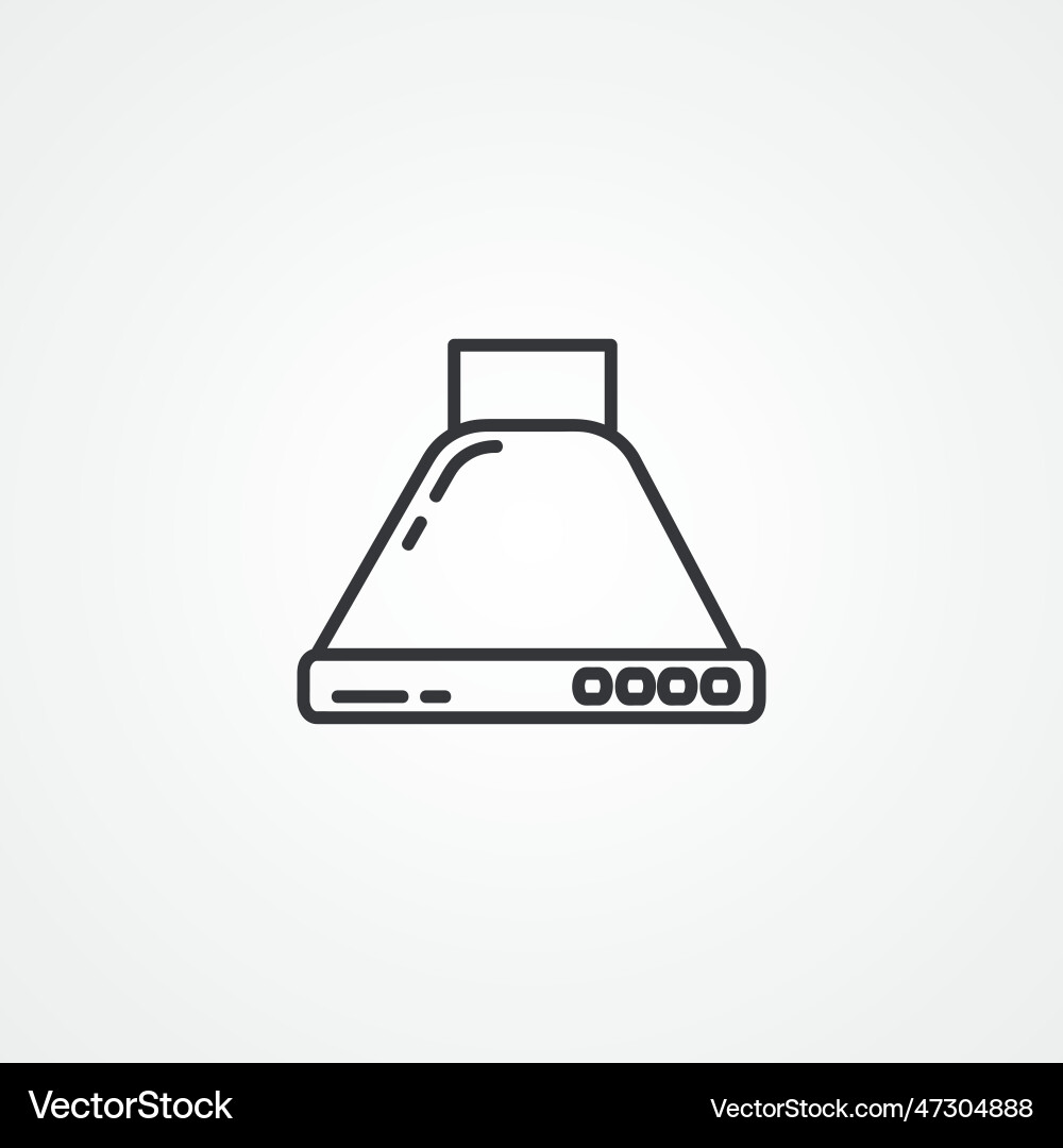 Kitchen hood thin line icon hood outline Vector Image