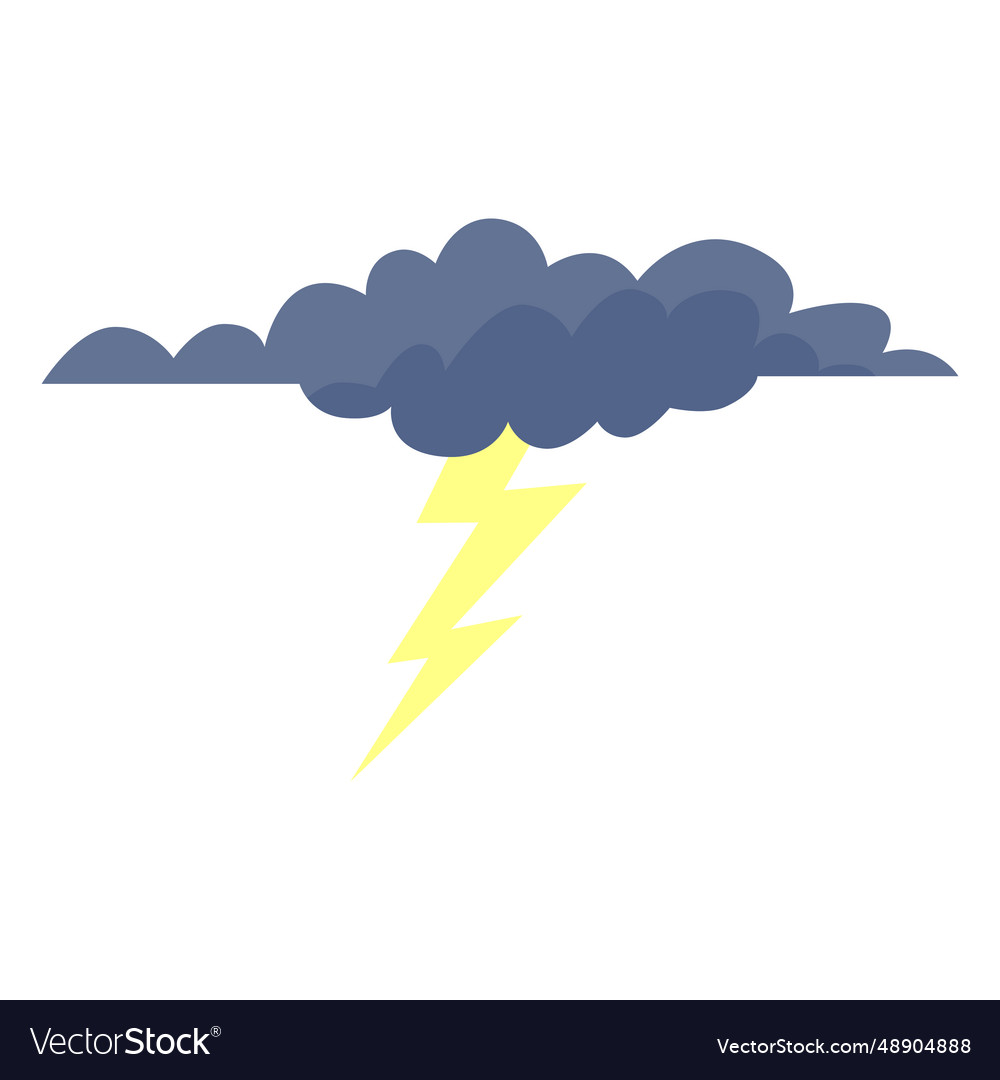 Lightning cloud icon Royalty Free Vector Image