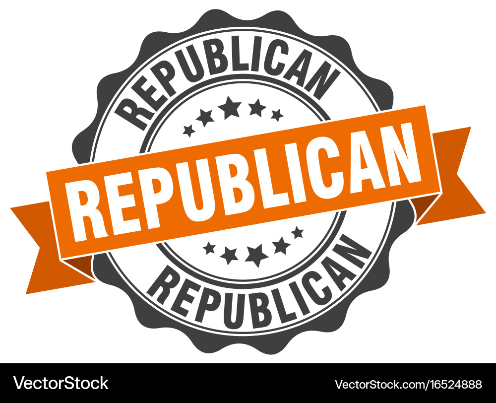 Republican stamp sign seal Royalty Free Vector Image