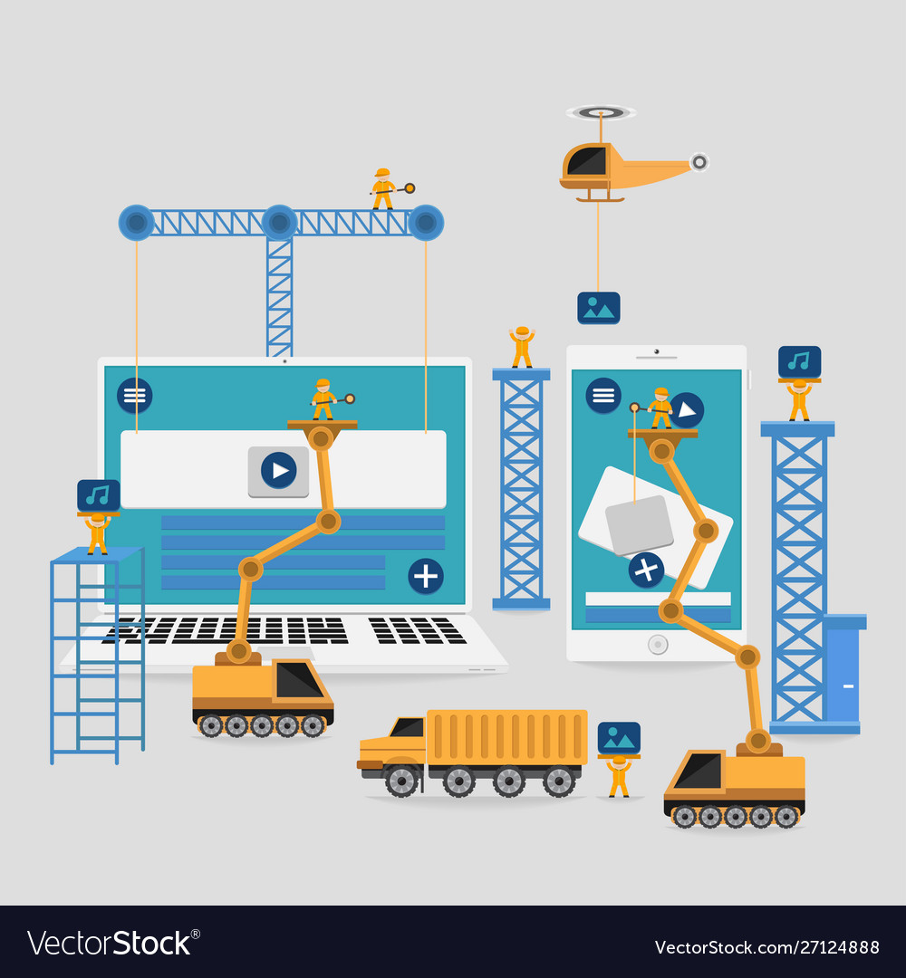 Responsive webdesign engineer interface element Vector Image