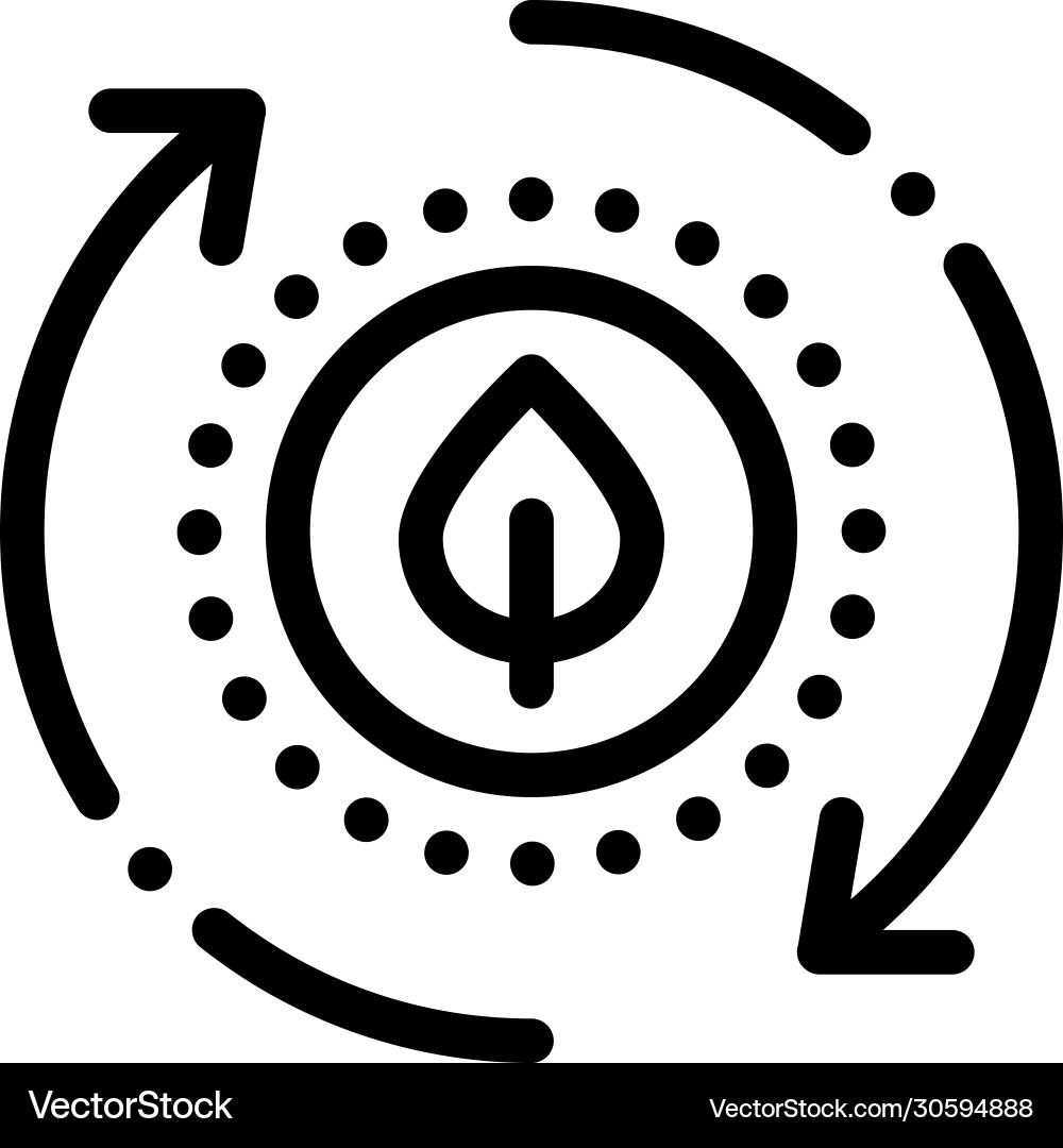 Restoration nature icon outline Royalty Free Vector Image