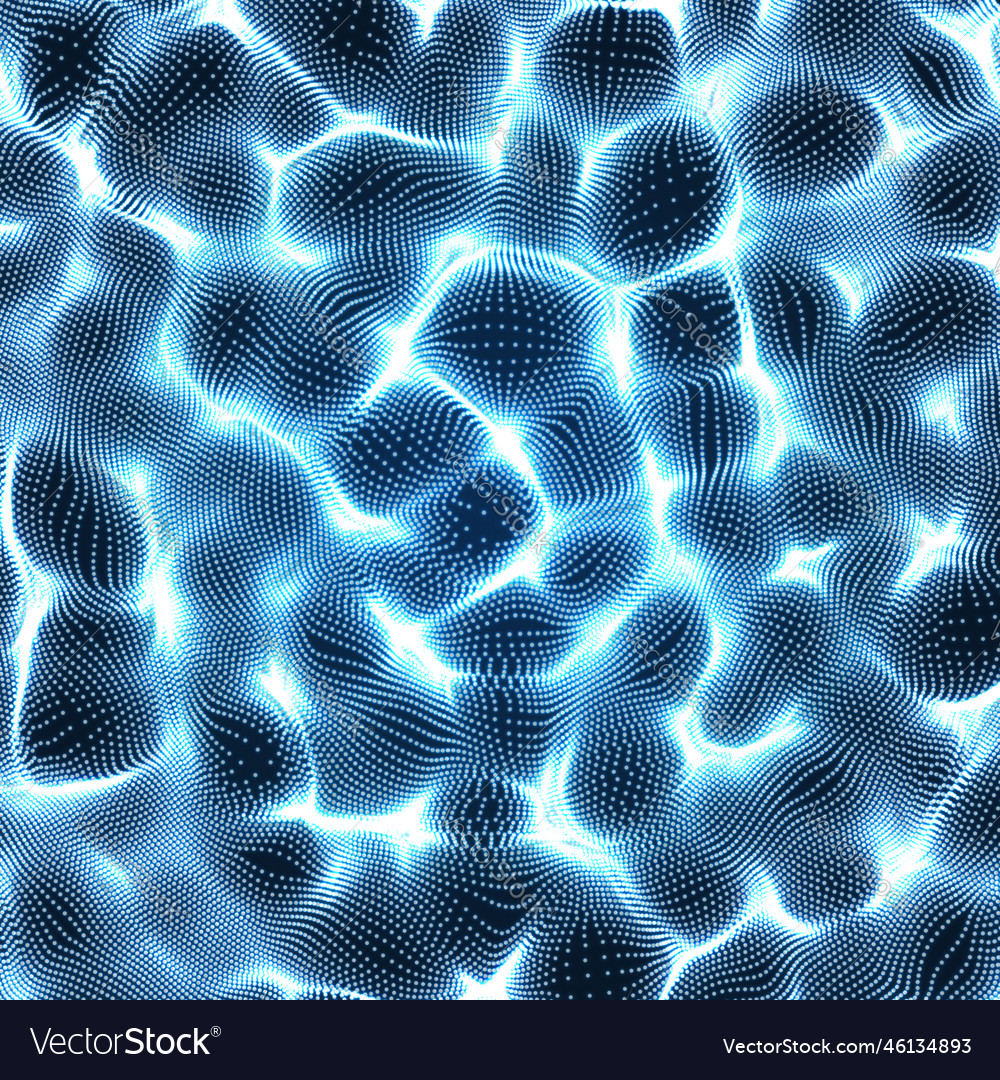 Array With Dynamic Particles Abstract Background Vector Image
