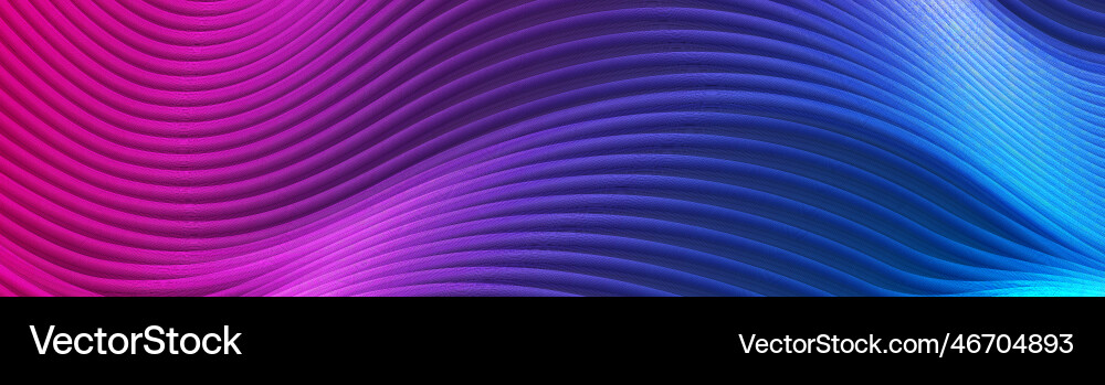 Blue purple glowing neon waves abstract banner Vector Image