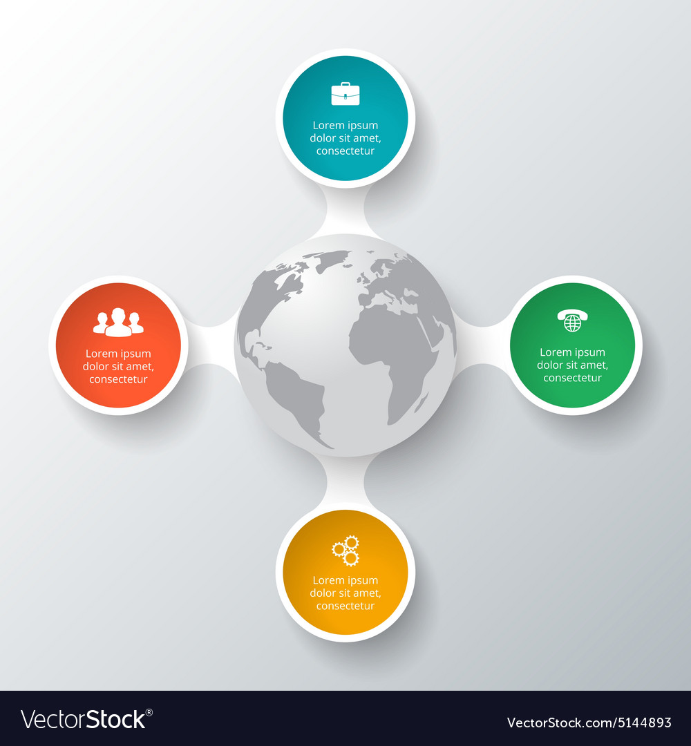 Circle elements for infographic Royalty Free Vector Image