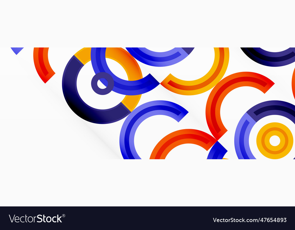 Circles are arranged in a grid pattern abstract Vector Image