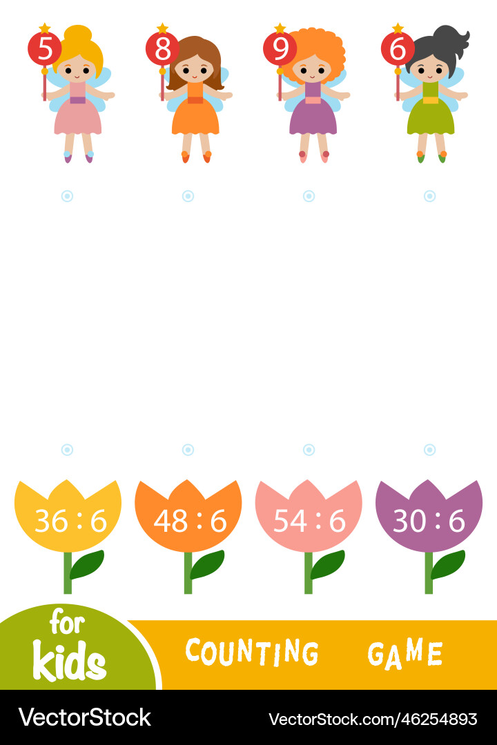Counting game for preschool children educational Vector Image
