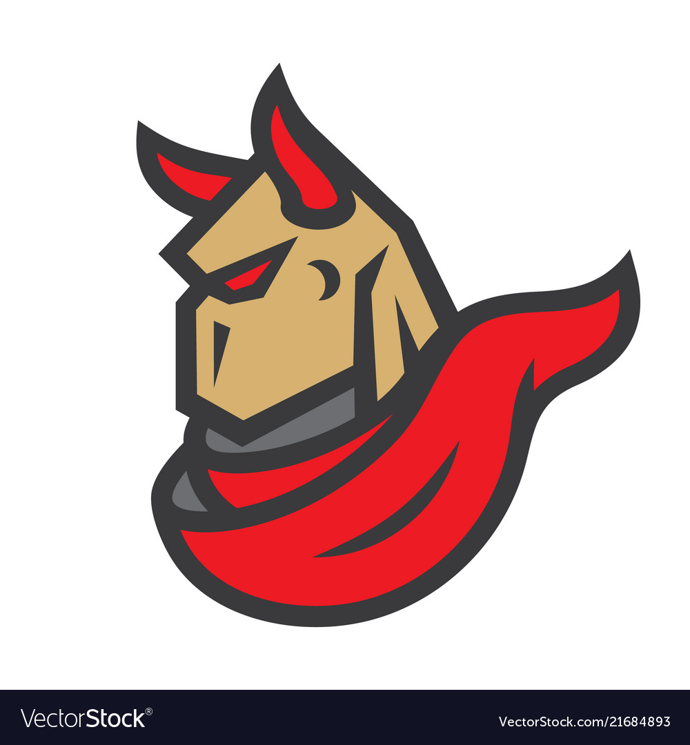 Devil head abstract sign Royalty Free Vector Image