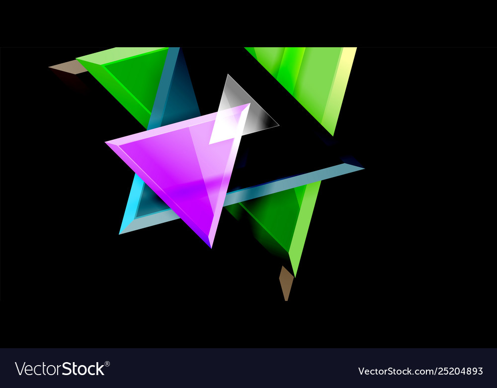 Dynamic triangle composition abstract background Vector Image