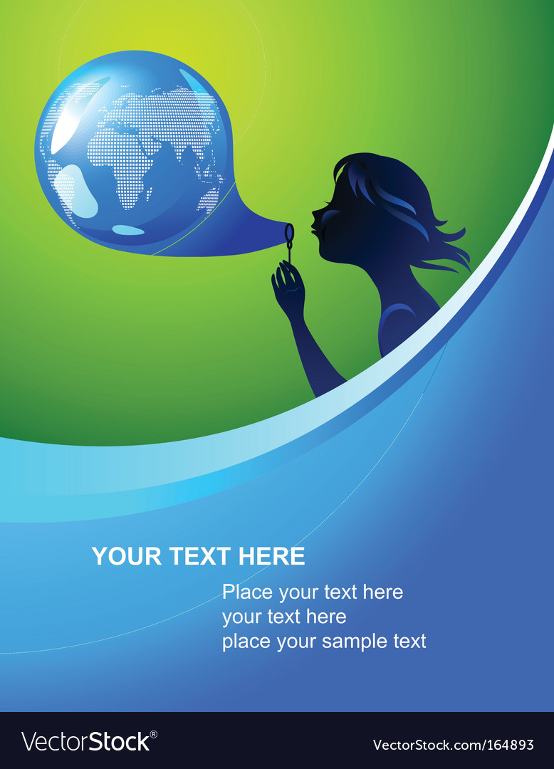 Globe bubble template Royalty Free Vector Image