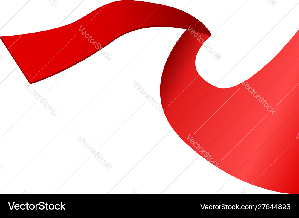 Red ribbon icon cartoon style Royalty Free Vector Image