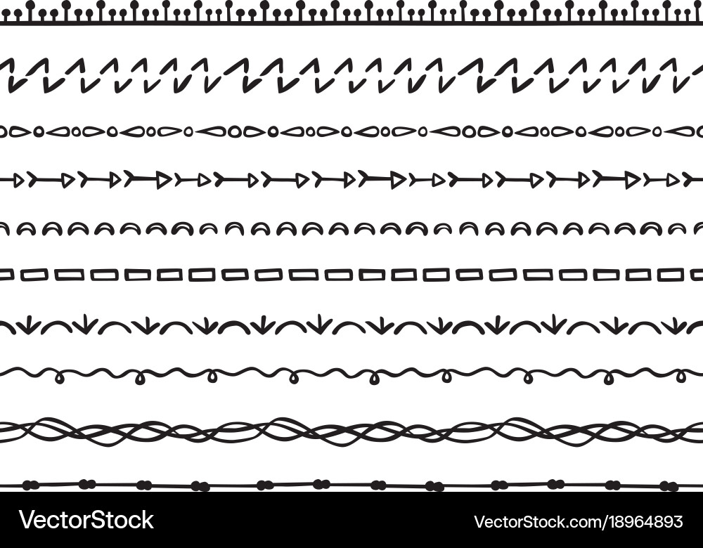 Seamless borders Royalty Free Vector Image - VectorStock