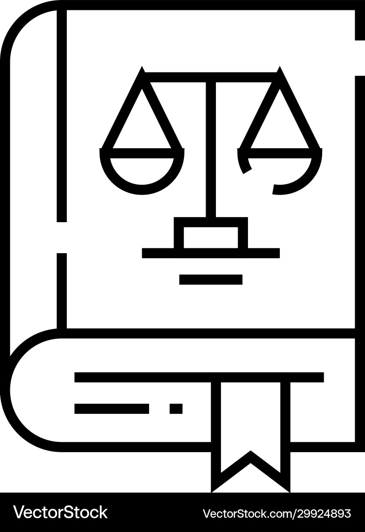 Statutory instrument line icon concept sign Vector Image