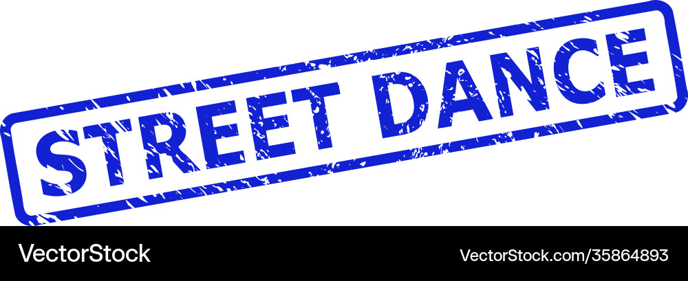 Street dance stamp seal with corroded style Vector Image