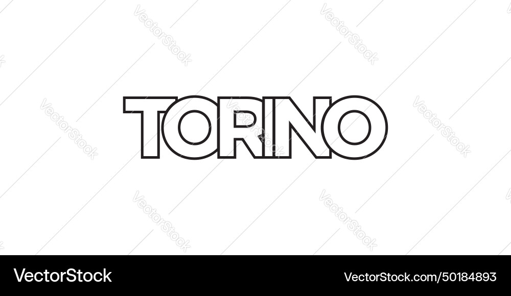 Torino in the italia emblem design features Vector Image