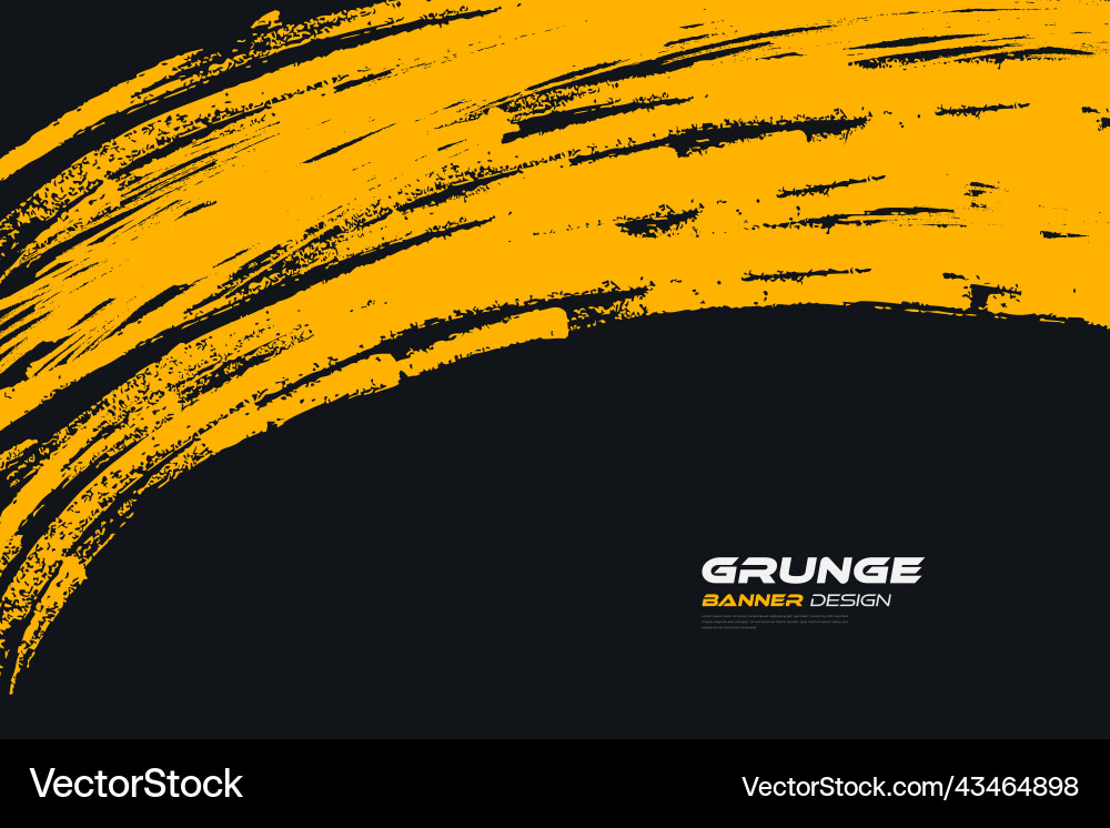 Abstract black and yellow grunge background Vector Image