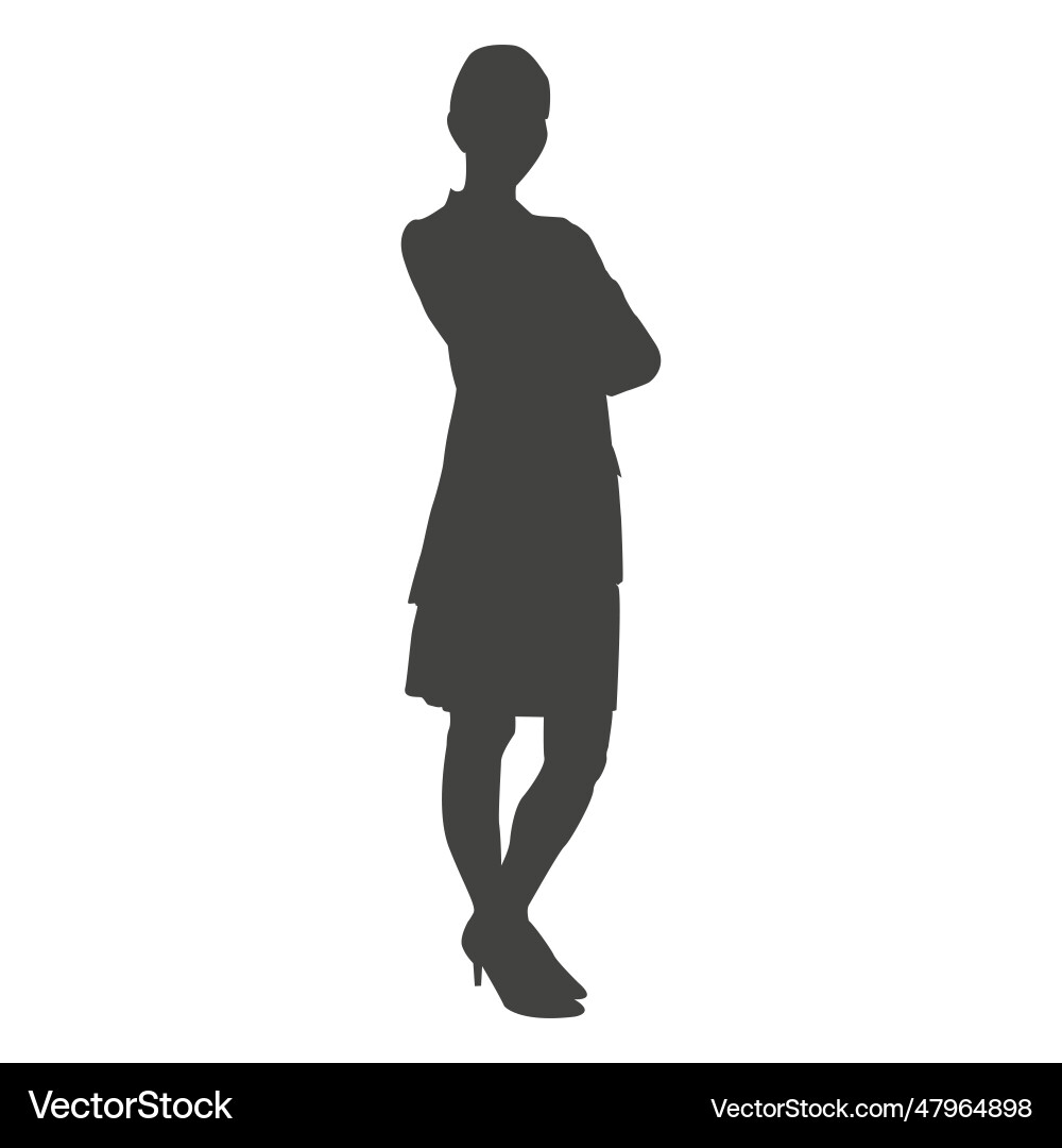 Casual standing female executive Royalty Free Vector Image