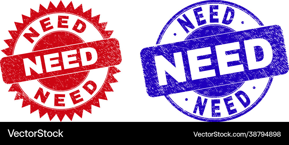 Need round and rosette seals with distress style Vector Image