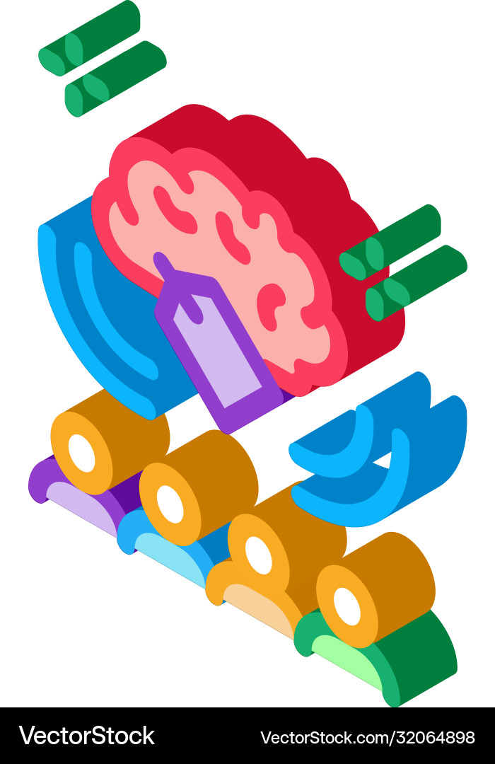 Price people brainstorm isometric icon Royalty Free Vector