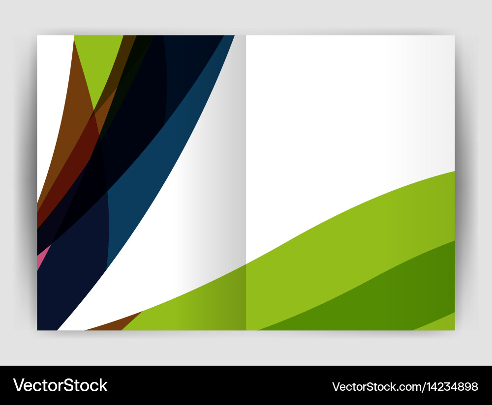 Wave design business brochure or annual report Vector Image