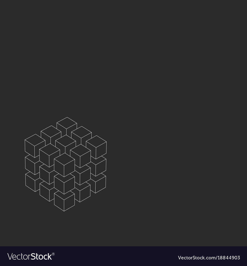 Abstract 3d Cubes Royalty Free Vector Image Vectorstock