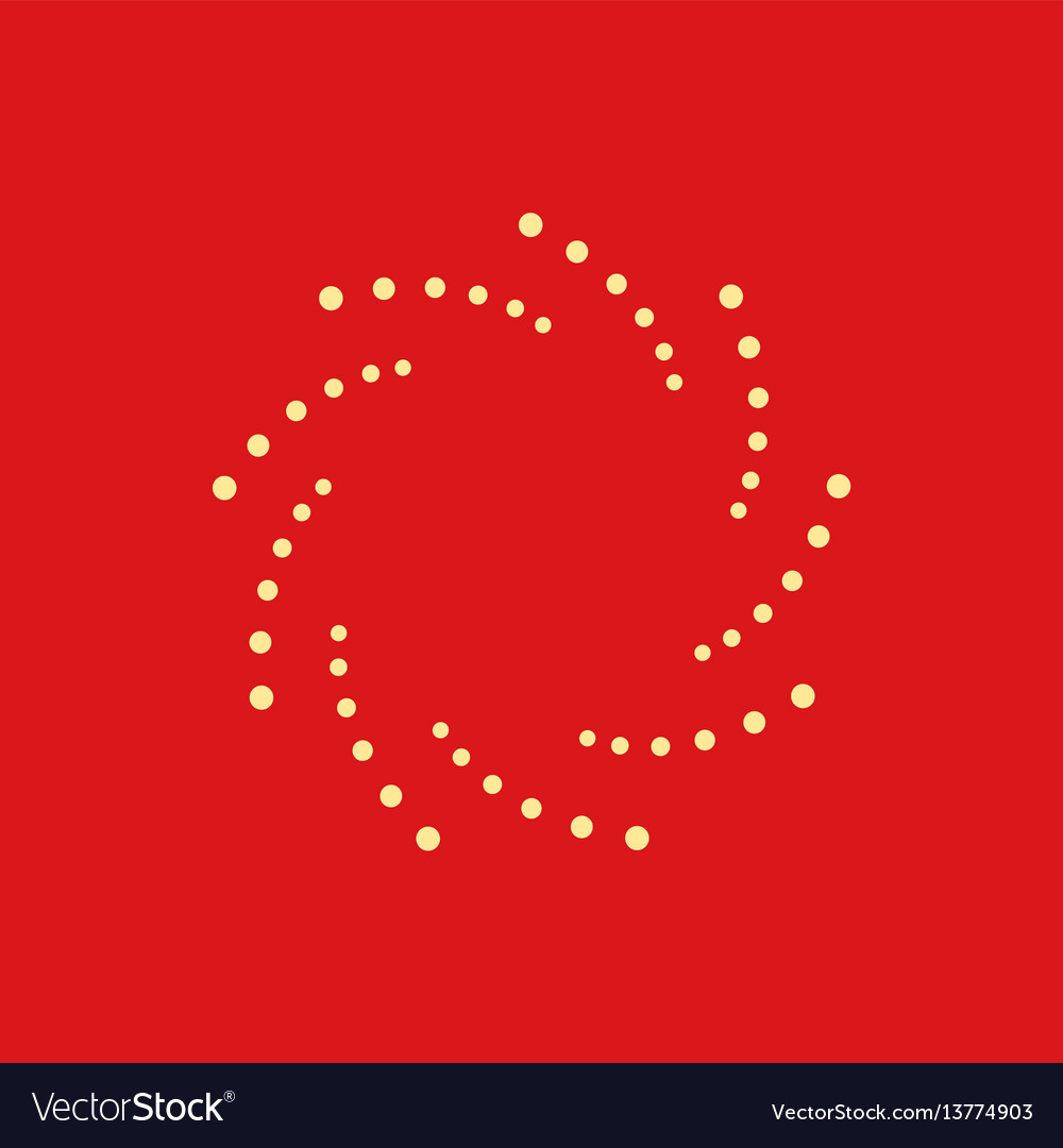 Abstract dotted shape design element Royalty Free Vector