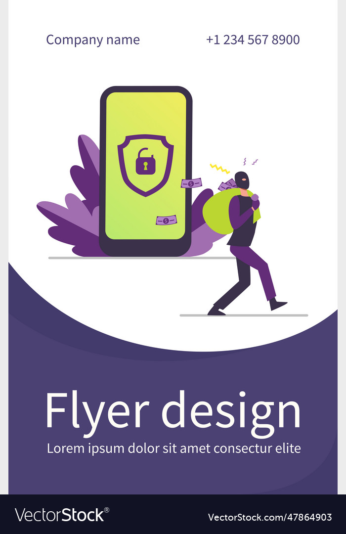 Criminal hacking personal data Royalty Free Vector Image