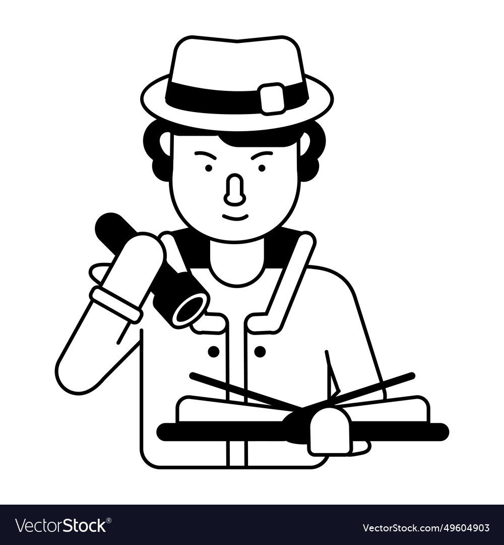 Detective study Royalty Free Vector Image - VectorStock