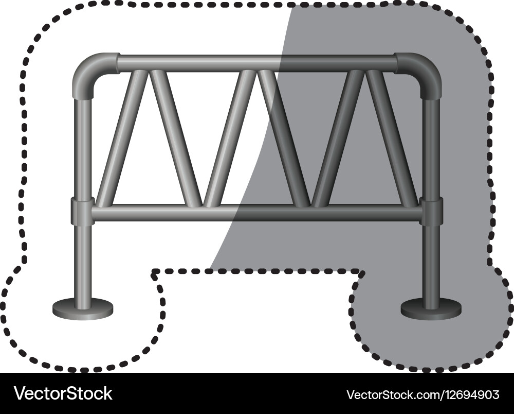 Dotted sticker structure of road sign information Vector Image