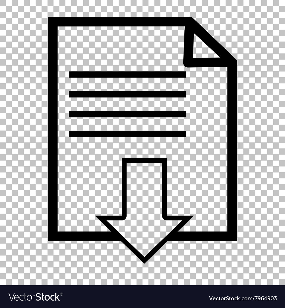 File download line icon Royalty Free Vector Image