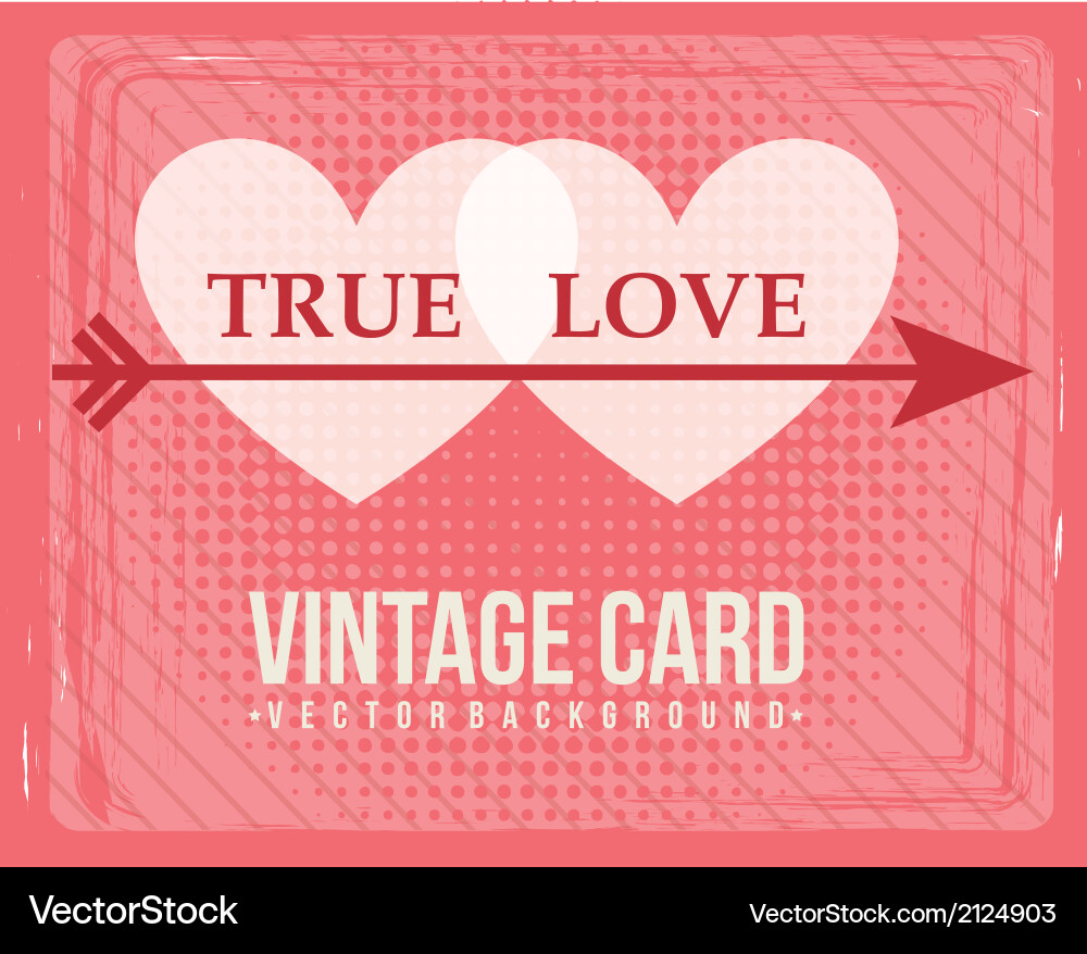 Love card with heart over pink Royalty Free Vector Image