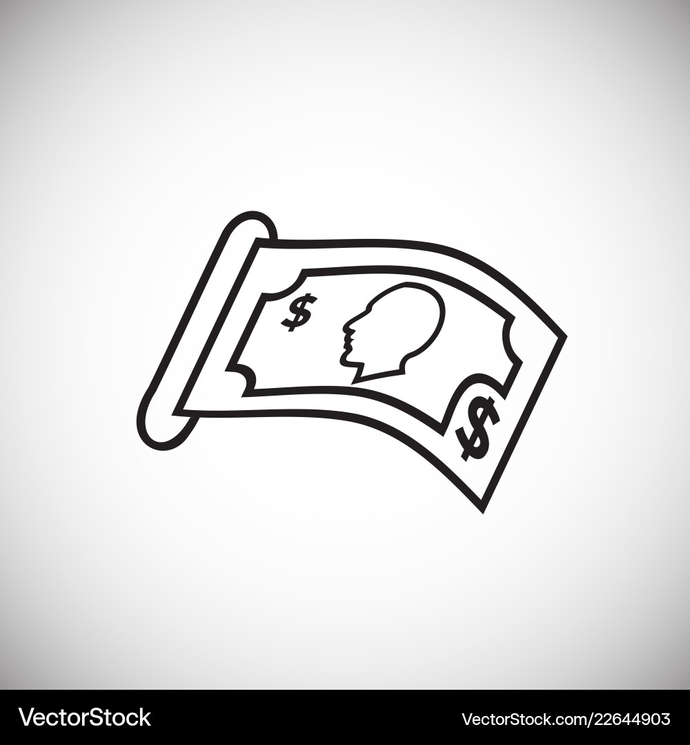 Money cash withdraw thin line on white background Vector Image