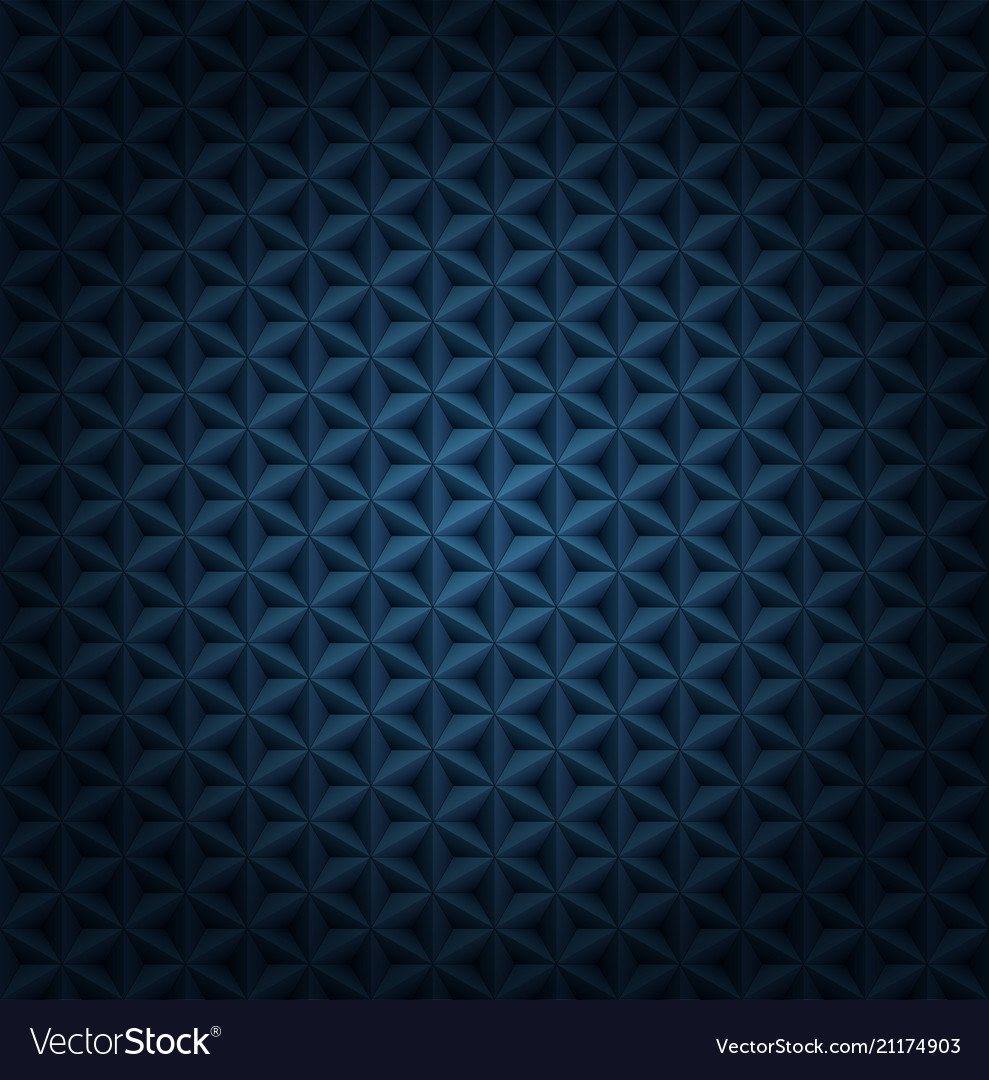 Seamless volumetric dark blue pattern Royalty Free Vector