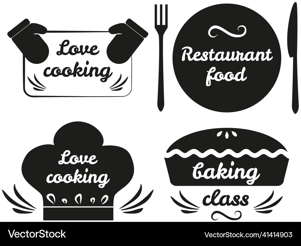 Set of hand writings about kitchen food Royalty Free Vector