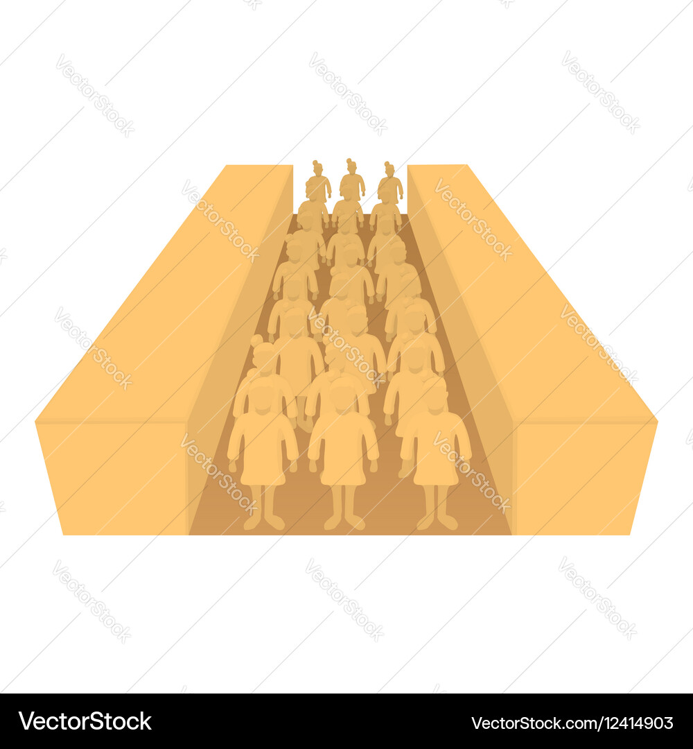 Terracotta army icon cartoon style Royalty Free Vector Image