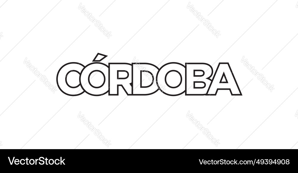 Cordoba in the spain emblem design features Vector Image