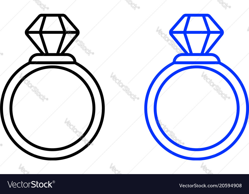 Diamond ring icon Royalty Free Vector Image - VectorStock