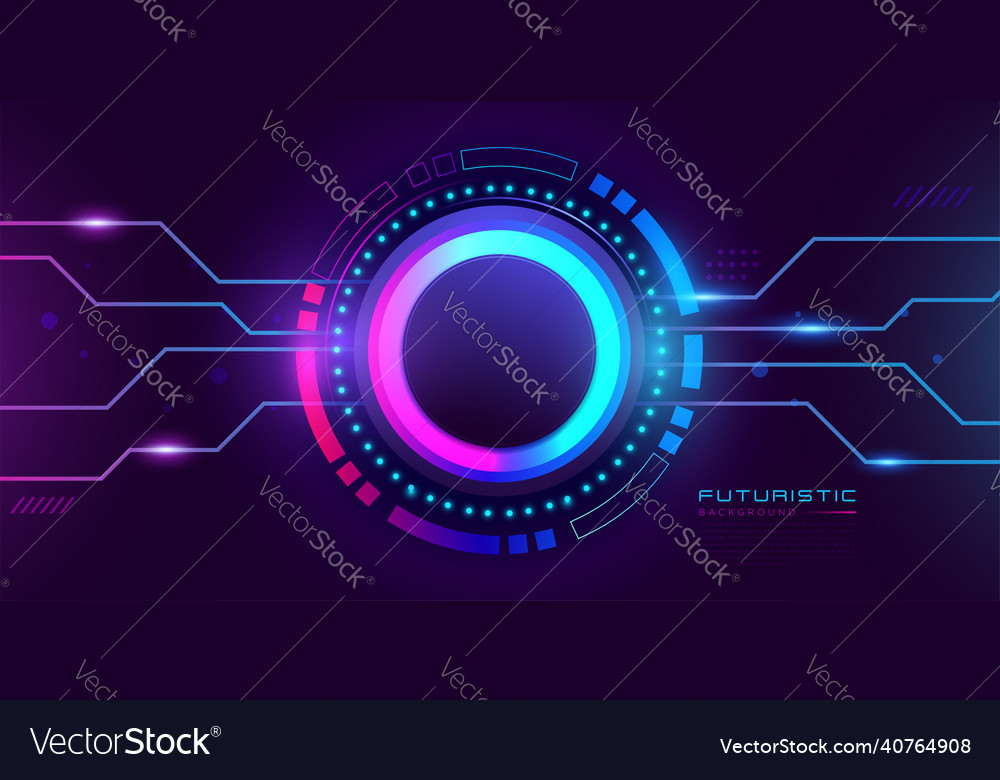 Futuristic hud interface technology background Vector Image