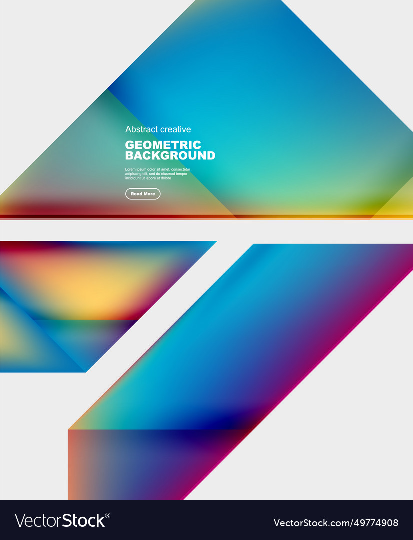 Gradient triangles abstract background Royalty Free Vector